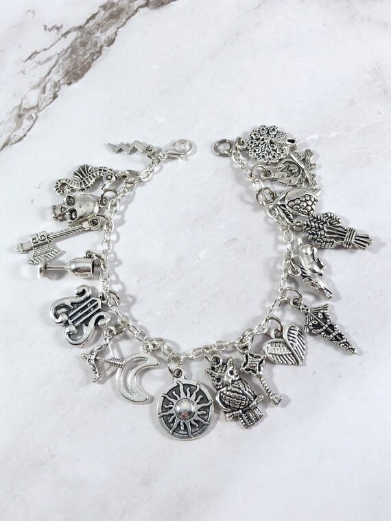 Deluxe Greek Mythology Charm Bracelet Jewelry Olympian Gods | Etsy
