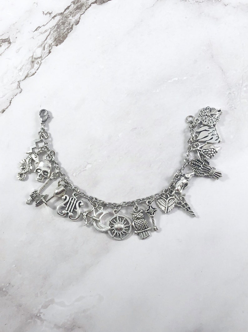 Deluxe Greek Mythology Charm Bracelet Jewelry Olympian Gods - Etsy