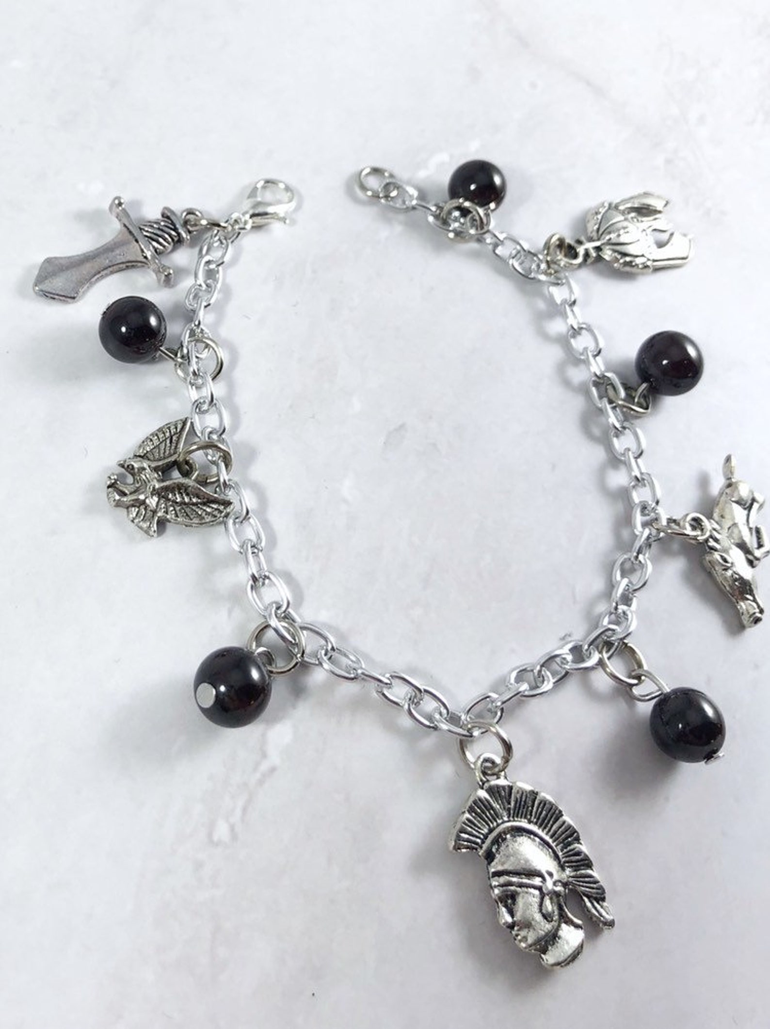 Ares Charm Bracelet Greek Mytholgy Jewelry Greek Gods - Etsy