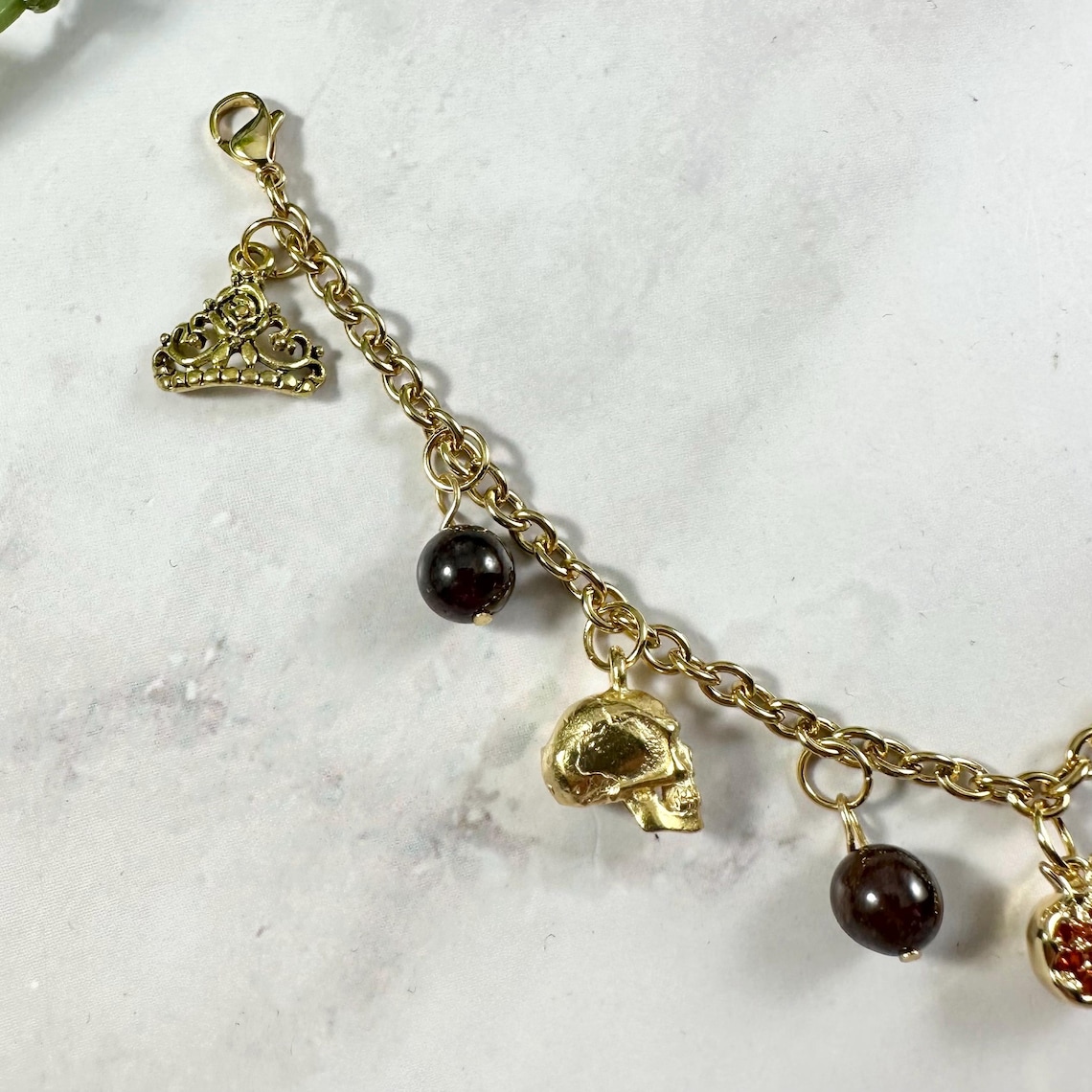 Persephone Charm Bracelet: Gold Tone Greek Mythology Jewelry - Etsy