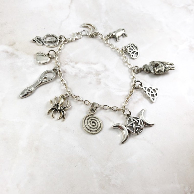Goddess Charm Bracelet Divine Feminine Witch Wicca Pagan - Etsy