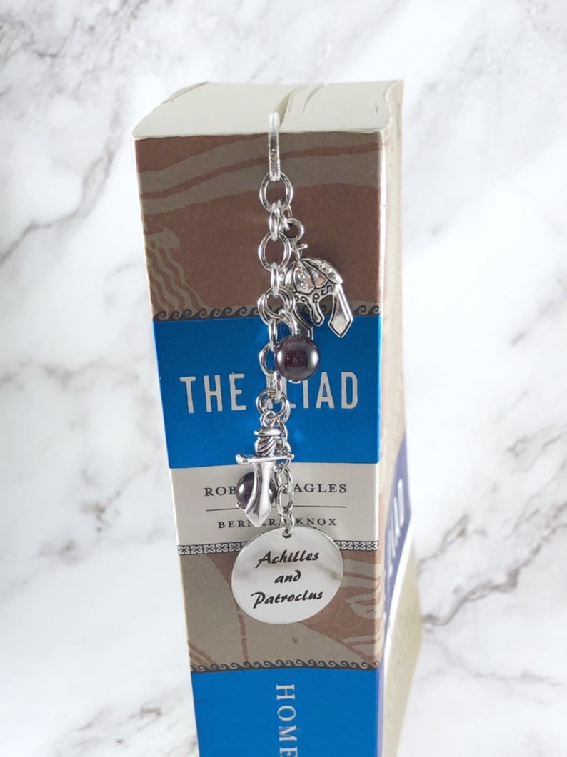 Achilles and Patroclus Bookmark, the Iliad, Greek Mythology, Trojan War ...