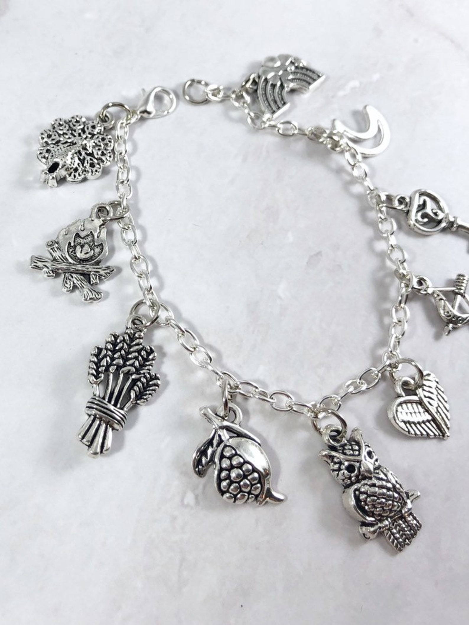 Greek Goddesses Charm Bracelet Mythology Jewelry Olympians - Etsy