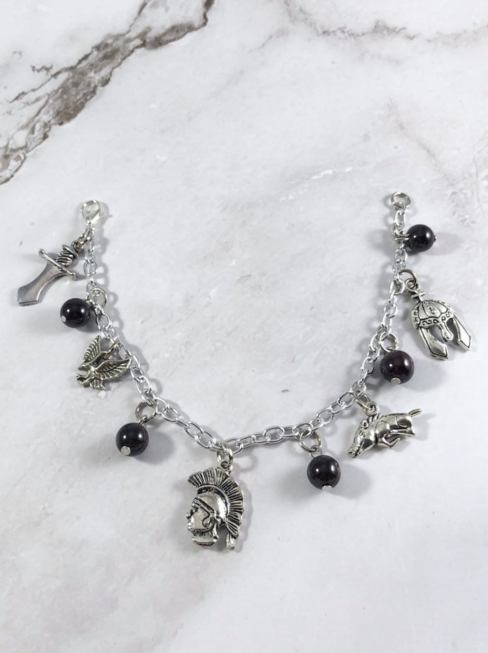 Ares Charm Bracelet Greek Mytholgy Jewelry Greek Gods - Etsy