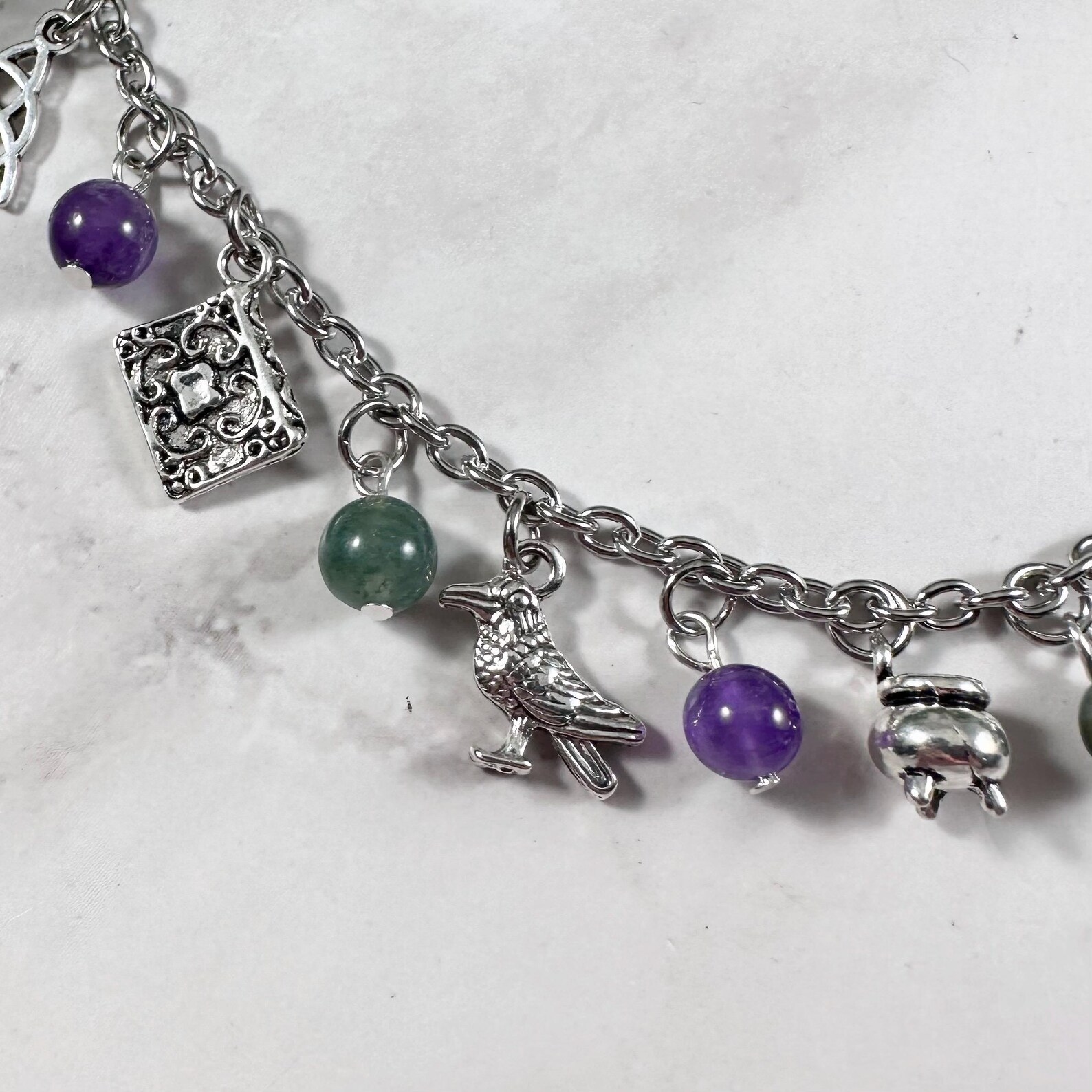 Morgan Le Fey Charm Bracelet - Morgana, Arthurian Legends, Camelot - Etsy