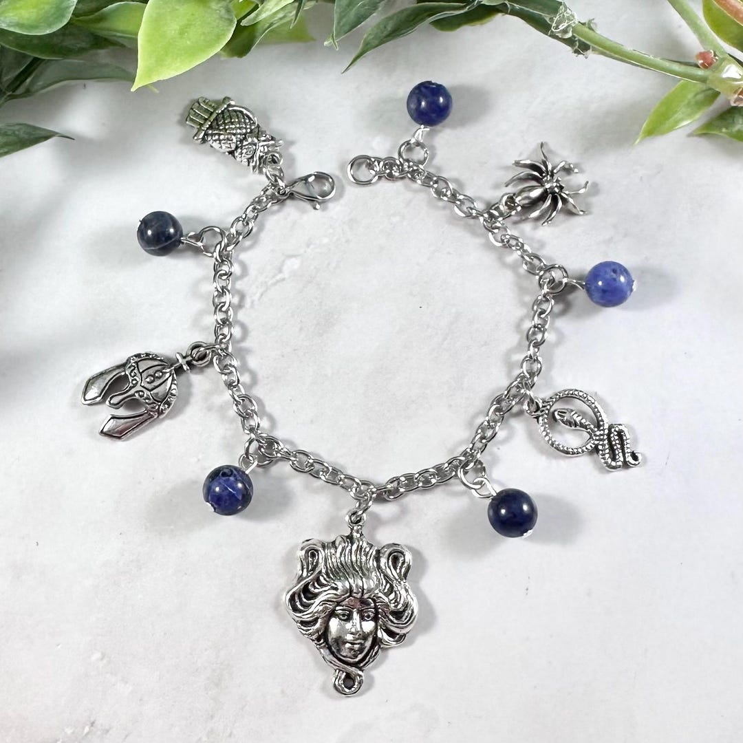 Athena Charm Bracelet, Greek Goddess, Greek Mythology Jewelry, Minerva ...