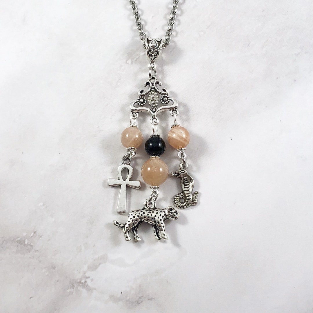 Mafdet Necklace, Egyptian Goddess, Cheetah, Kemetic - Etsy