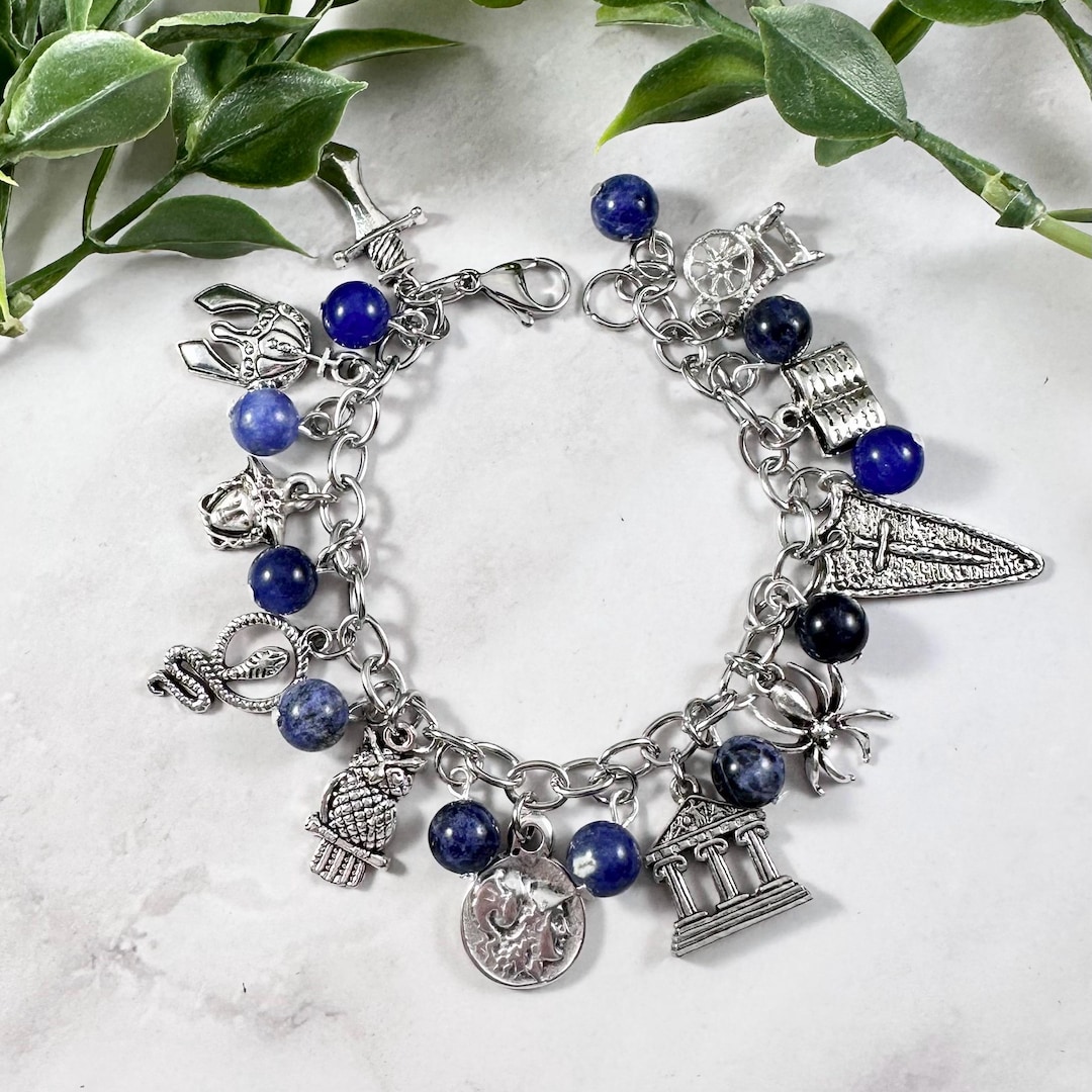 Athena Charm Bracelet, Ultimate Version, Greek Goddess of Wisdom, Greek ...