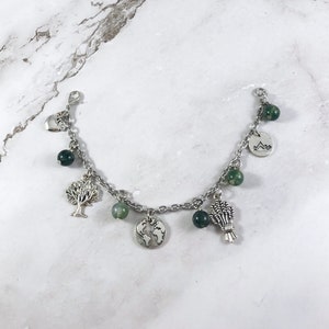 Gaia Charm Bracelet, Greek Goddess, Greek Mythology Jewelry, Mother ...