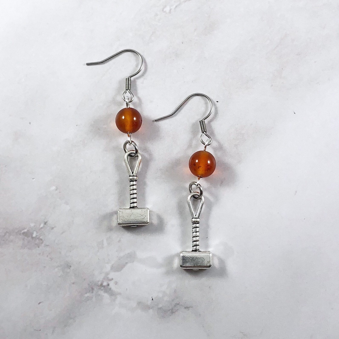 Thor Hammer Earrings: Norse Mythology - Etsy
