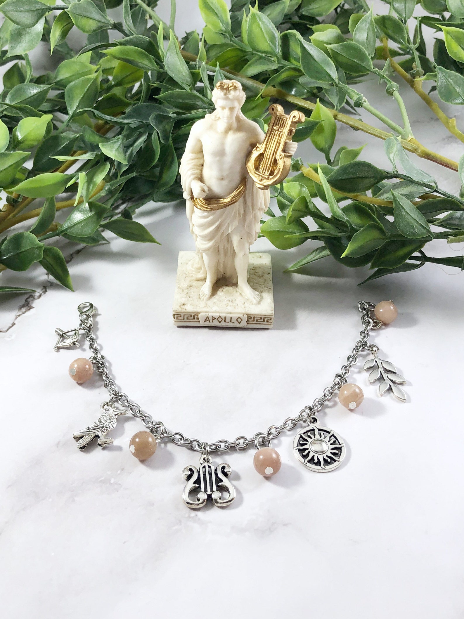 Apollo Charm Bracelet Greek Mythology Jewelry Apollon - Etsy
