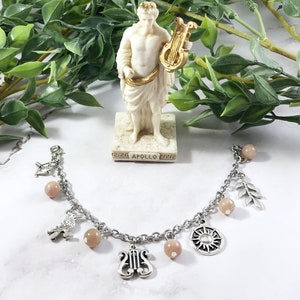 Apollo Charm Bracelet, Greek Mythology, Jewelry, Apollon, Hellenic - Etsy
