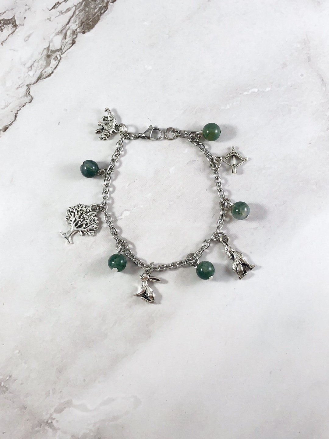 Medeina Charm Bracelet, Medeine, Goddess, Forest Goddess, Pagan ...