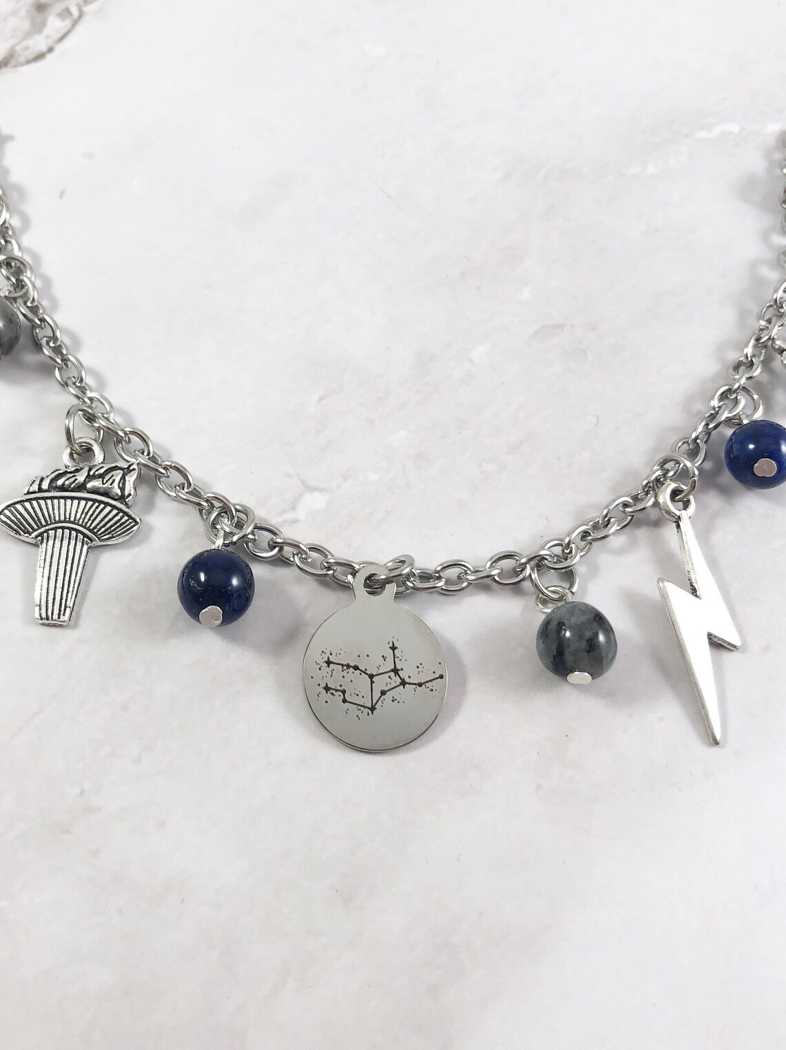 Astraea Charm Bracelet, Astrea, Greek Goddess, Greek Mythology Jewelry ...