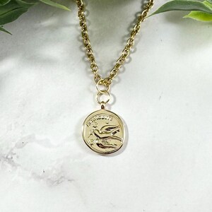 Aphrodite Coin Necklace - Silver or Gold Tone, Greek Goddess Jewelry ...