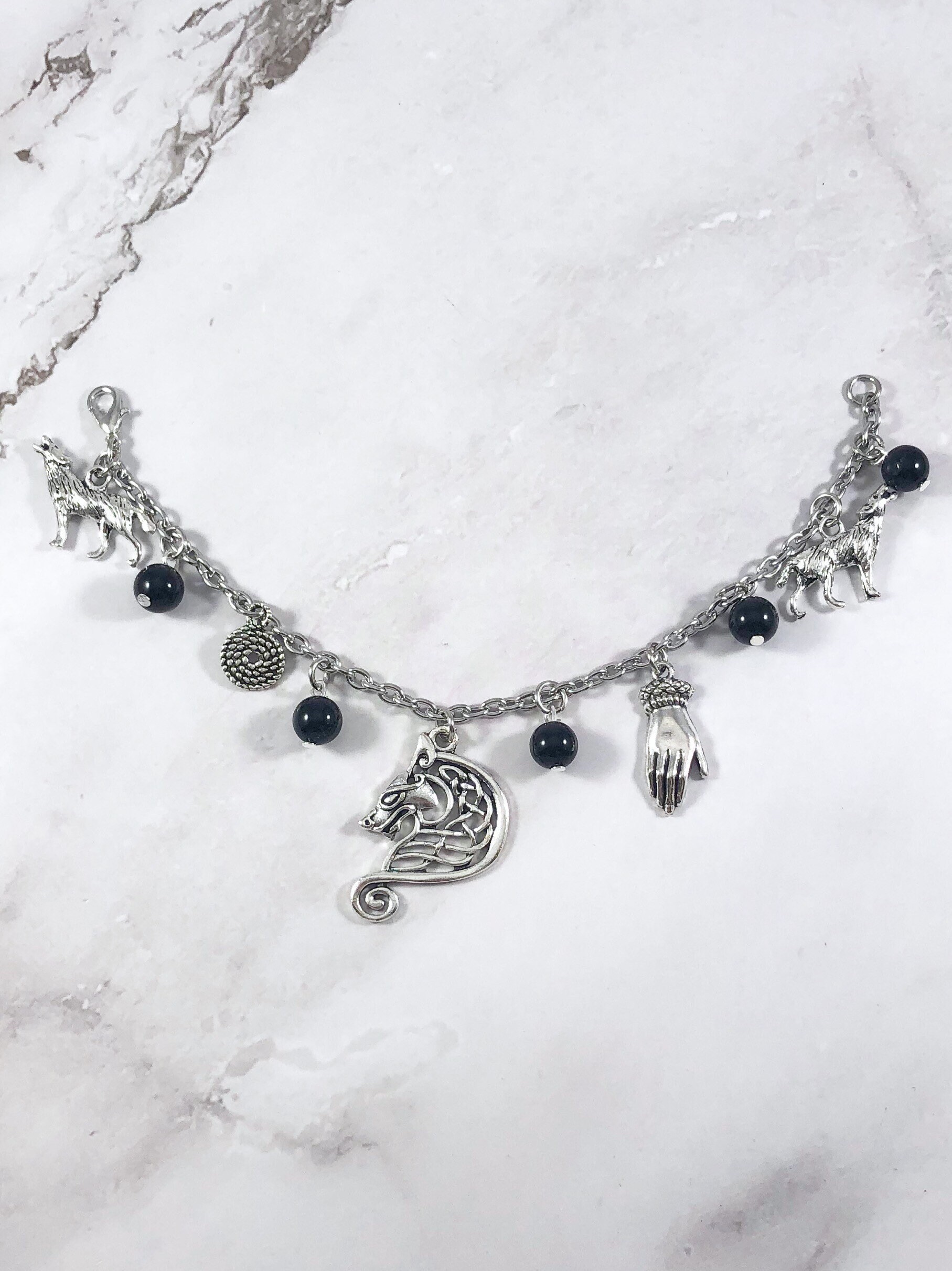 Fenrir Charm Bracelet, Norse Mythology, Wolf, Loki, Norse Pagan ...