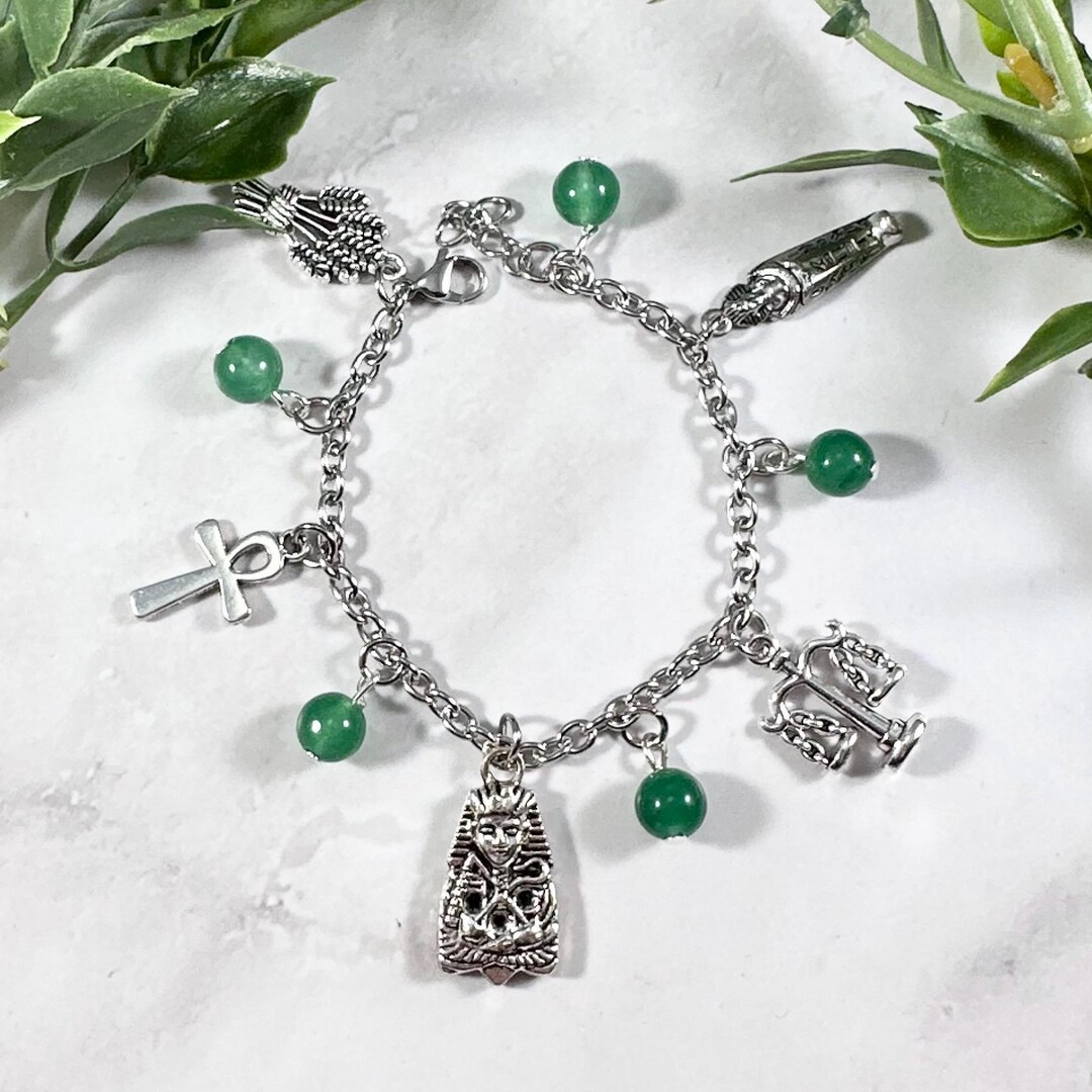 Osiris Charm Bracelet, Usir, Egyptian God, Egyptian Mythology, Kemetic ...