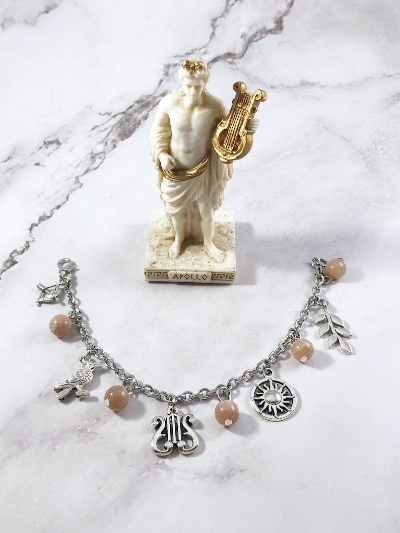 Apollo Charm Bracelet Greek Mythology Jewelry Apollon - Etsy