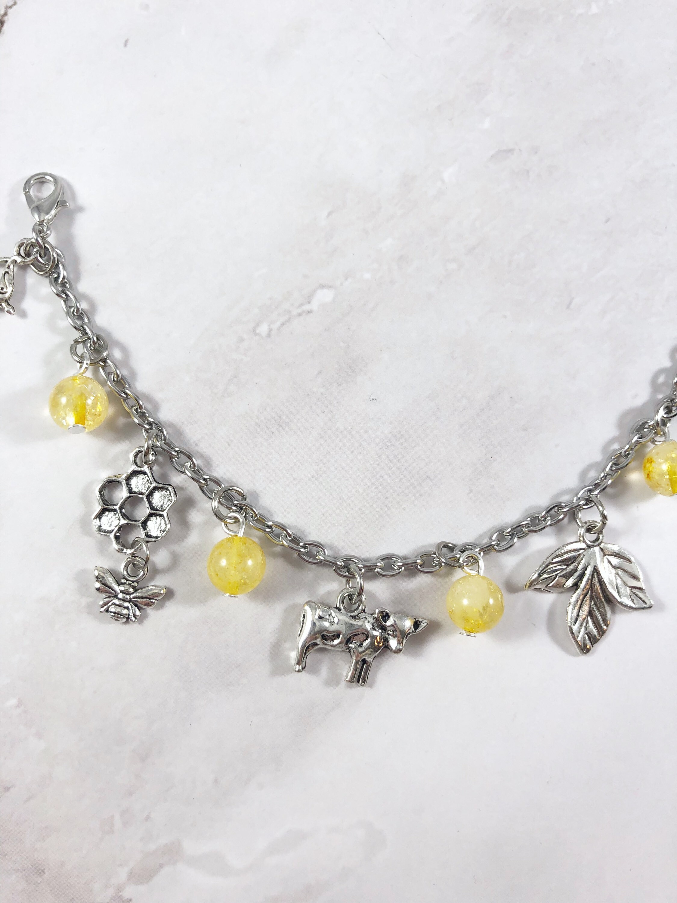 Aristaeus Charm Bracelet Greek God of Beekeeping Greek - Etsy