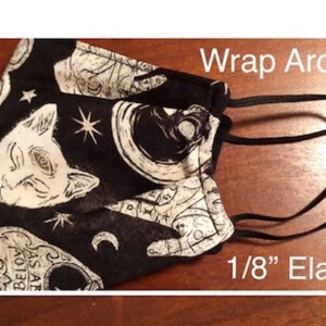 Witchy Goth Face Mask Machine Washable Witch Halloween - Etsy