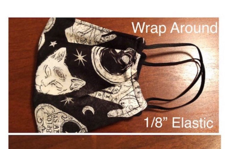 Witchy Goth Face Mask Machine Washable Witch Halloween | Etsy