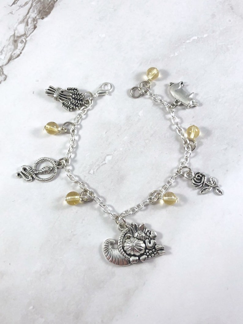 Demeter Charm Bracelet Greek Mythology Jewelry Ceres Greek - Etsy