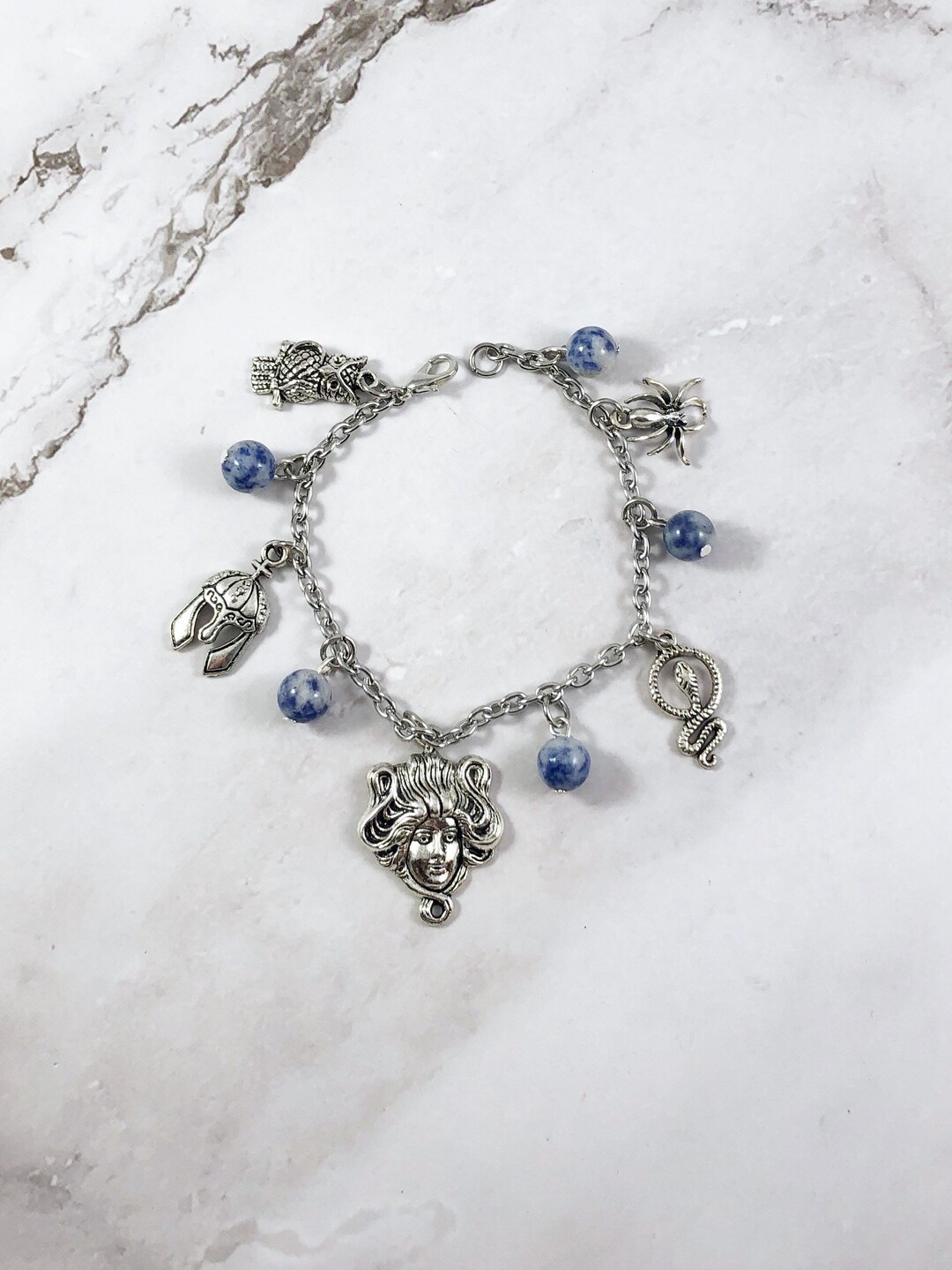 Athena Charm Bracelet, Greek Goddess, Greek Mythology Jewelry, Minerva ...