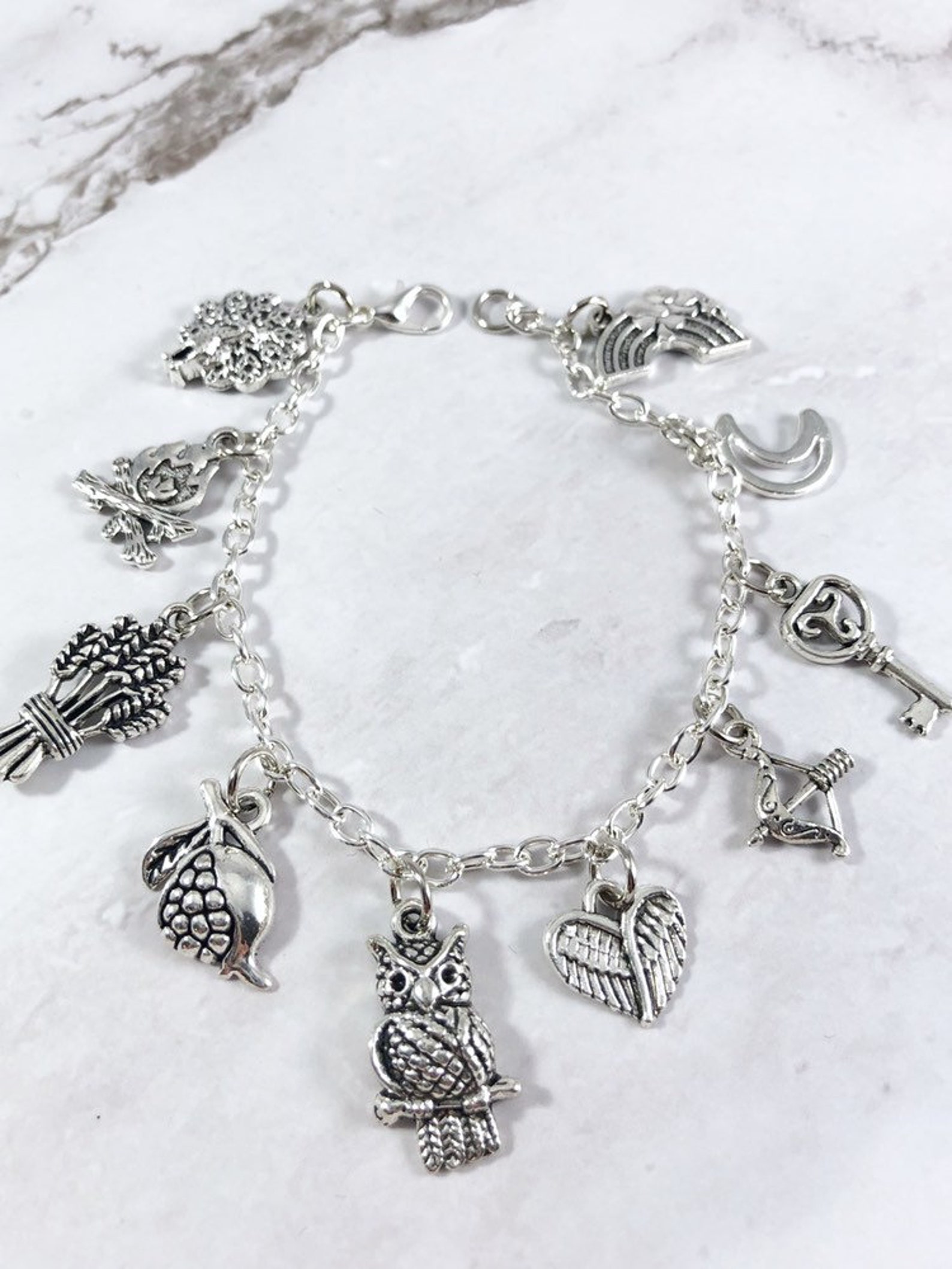 Greek Goddesses Charm Bracelet Mythology Jewelry Olympians - Etsy