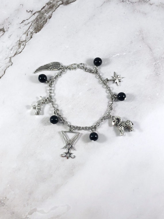 Lucifer Charm Bracelet Deity Jewelry | Etsy