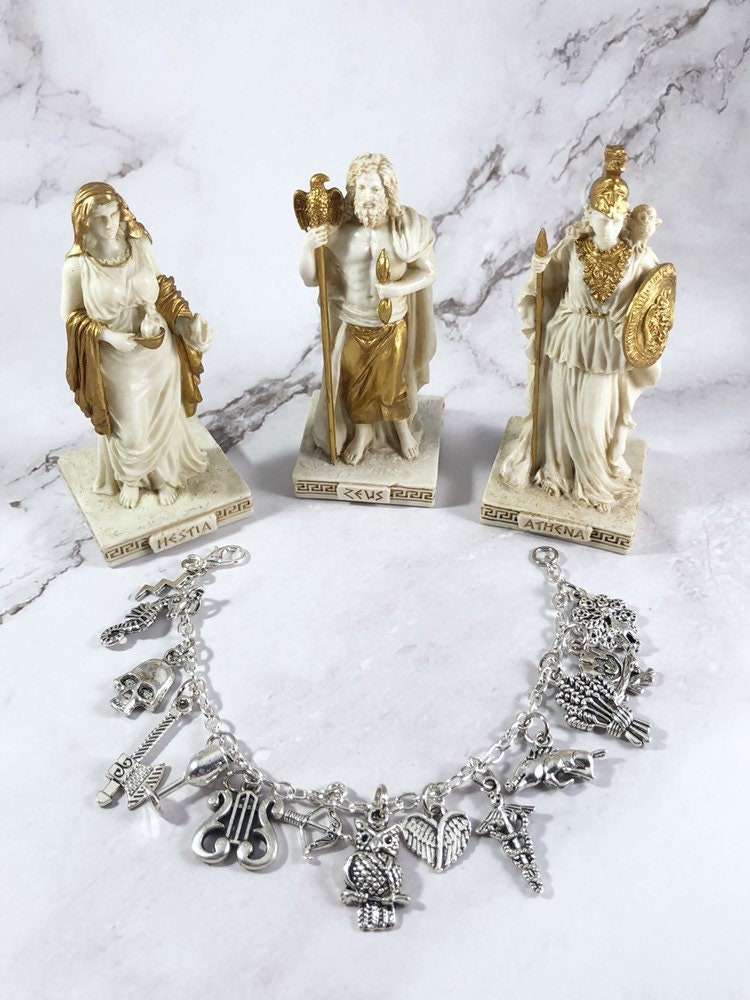 Greek Mythology Charm Bracelet Jewelry Olympian Gods and | Etsy