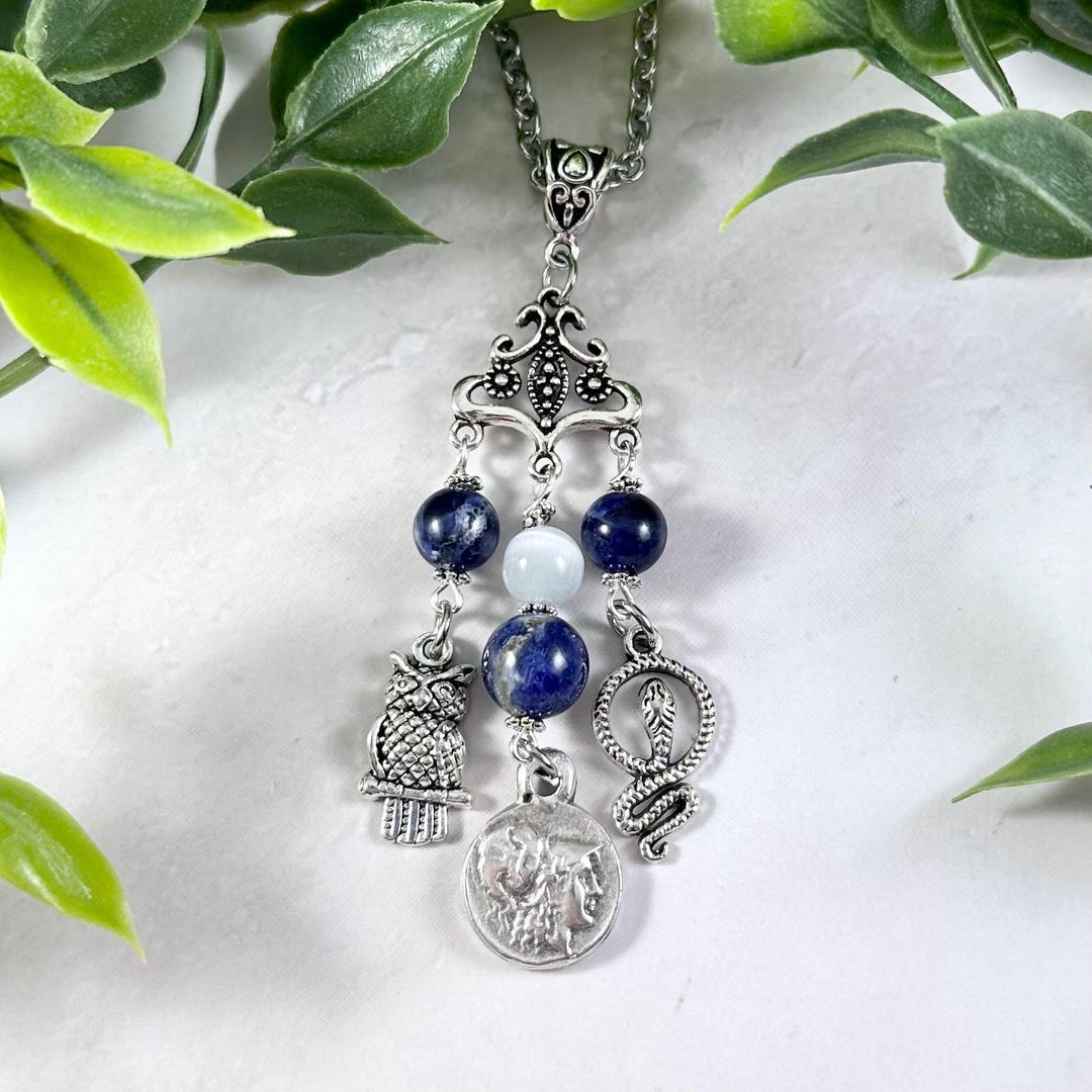 Athena Necklace, Greek Mythology Jewelry, Greek Goddess of Wisdom ...