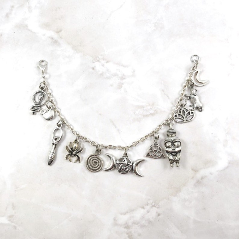 Goddess Charm Bracelet Divine Feminine Witch Wicca Pagan - Etsy