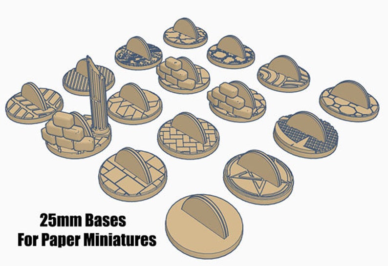 25mm Miniature Bases for Paper Minis for Dungeons & Dragons | Etsy