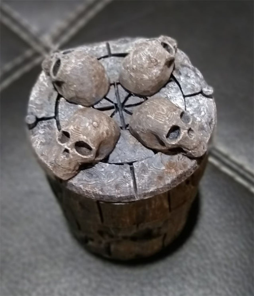Necromancer Dice Cup and Holder With Undead Skulls for Dungeons ...