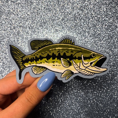 6 Largemouth Bass Fish Sticker Large Mouth Fishing - Etsy