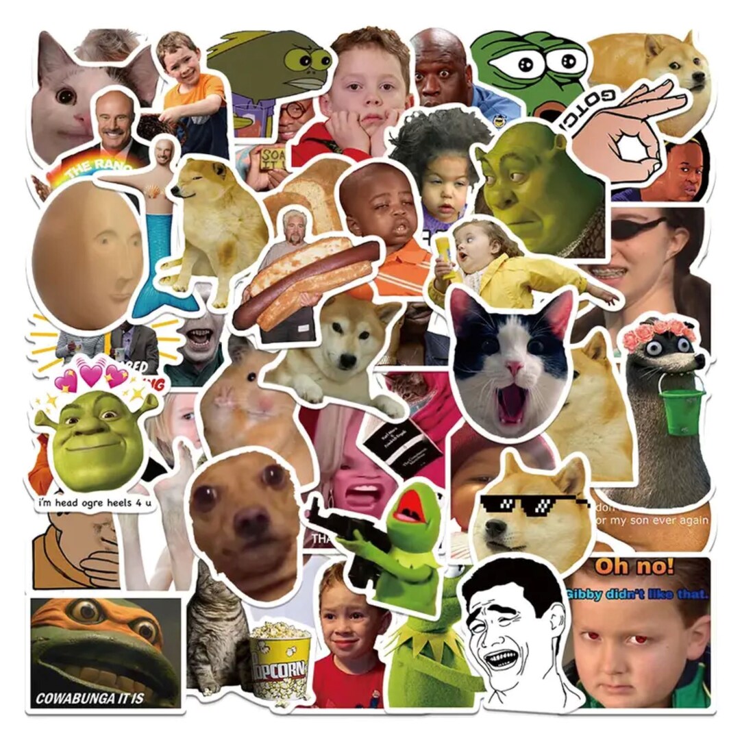 30ct Funny Meme Stickers - Etsy