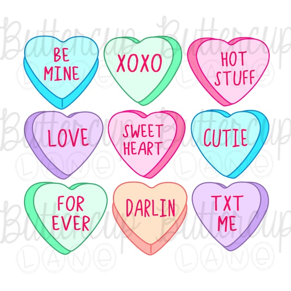 Conversation Hearts - Etsy