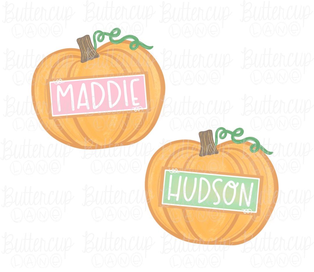 Boy and Girl Name Pumpkins PNG Bundle / Personalized / Add Name ...