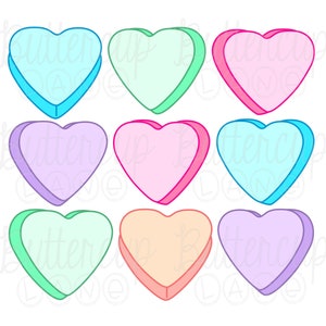Valentines PNG / Candy Hearts / Conversation Hearts / Digital Download ...