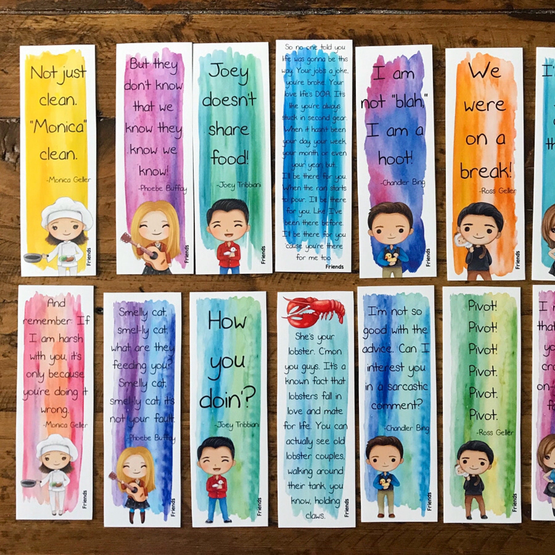 Cute Friends Bookmarks | Etsy