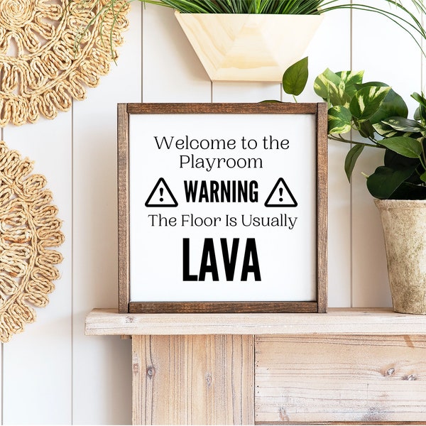 Floor is Lava Sign - Etsy