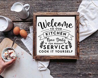 Kitchen Open Daily for Prompt Service Svg - Etsy