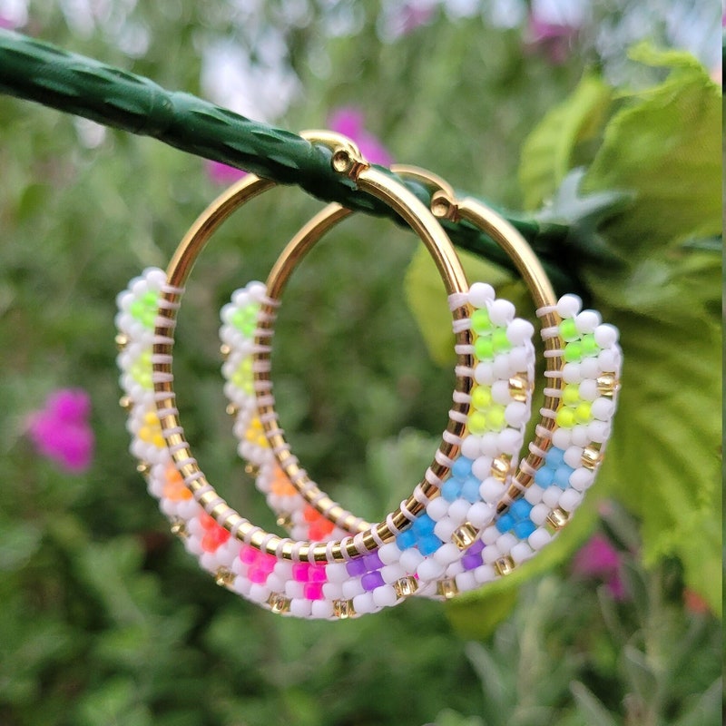 Neon Earrings - Etsy