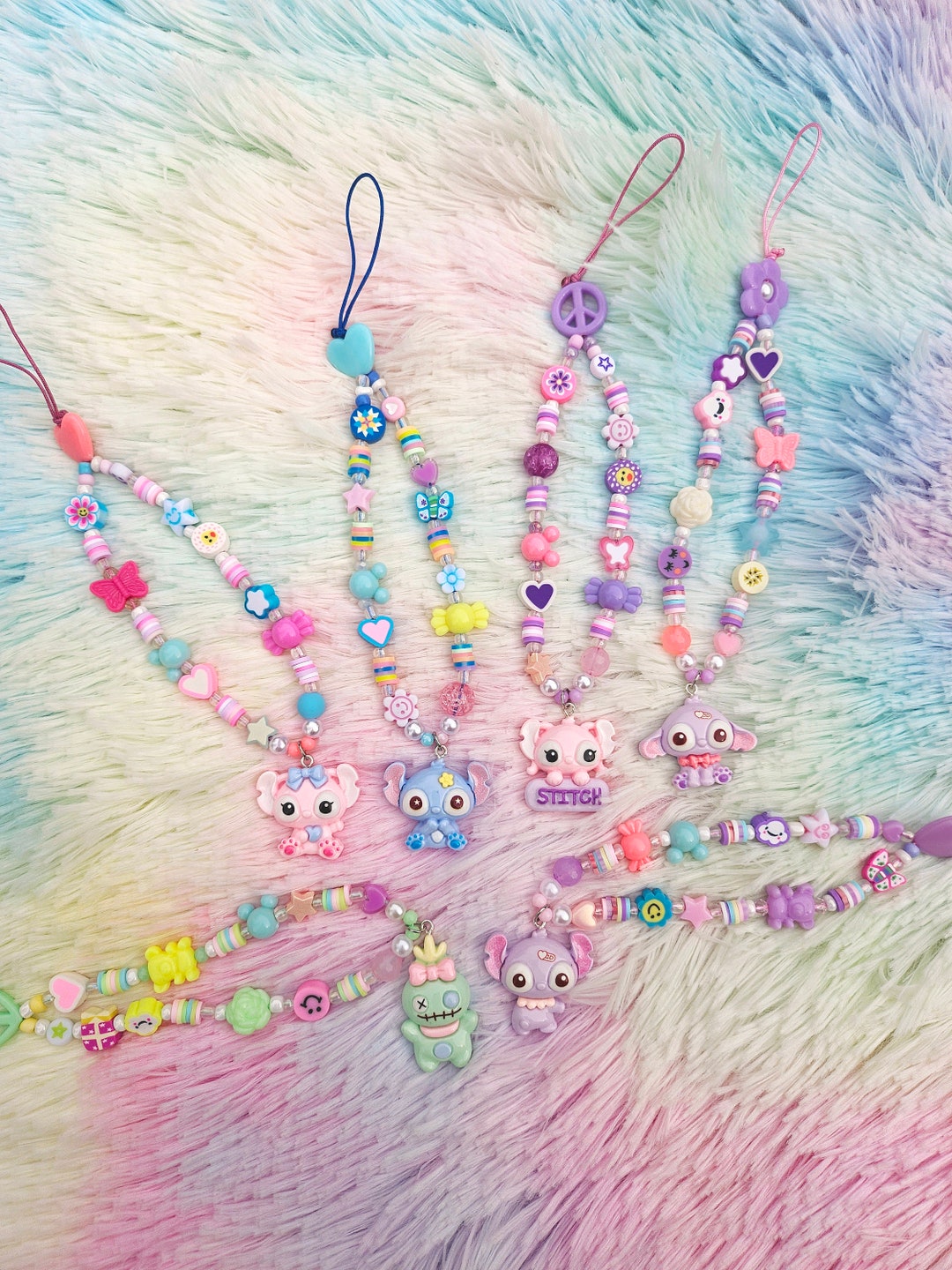 Lilo and Stitch Angel Scrump Custom Phone Charm, Kawaii Pastel Alien ...