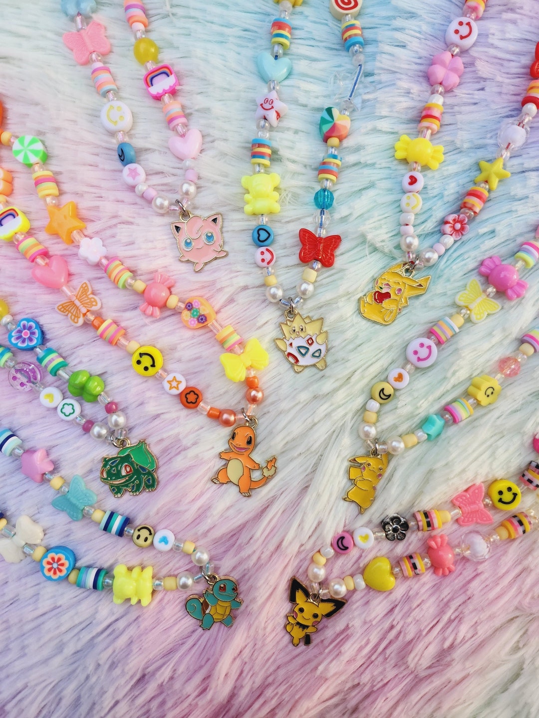 Pokemon Custom Phone Strap - Beaded Phone Charm Lanyard - Kawaii Phone ...