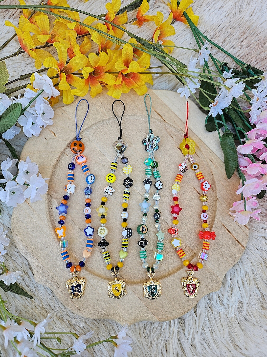 Wizarding World Phone Charm, Hogwarts House Phone Strap, Custom Name ...
