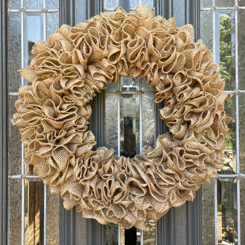 Winter Burlap Wreath - Etsy