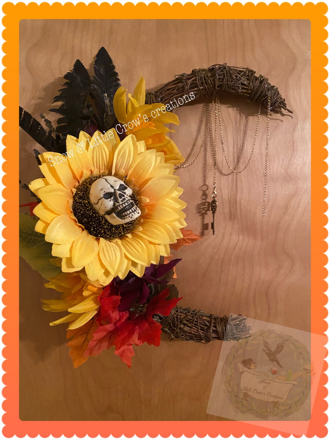 Skeleton Key Crescent Moon Wreath. - Etsy