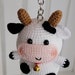 Hand Crochet Cow Key Chain Cow Amigurumi Keychain Bag - Etsy