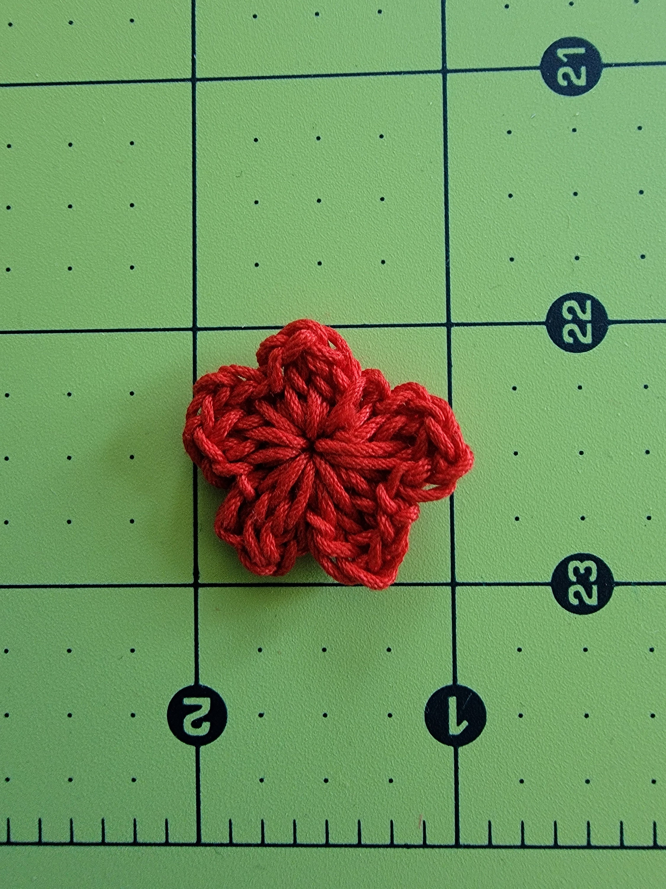 Crochet Mini Flowers 1 Ready to Use Crochet Flowers - Etsy